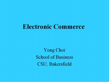 Electronic Commerce presentation | free to download