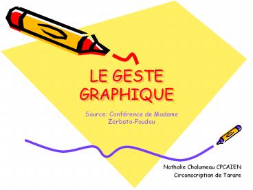 LE GESTE GRAPHIQUE presentation | free to view