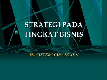 STRATEGI PADA presentation | free to download