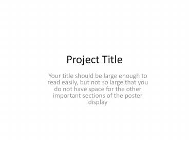 PPT – Project Title PowerPoint presentation | free to download - id ...