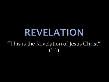 Revelation presentation | free to view
