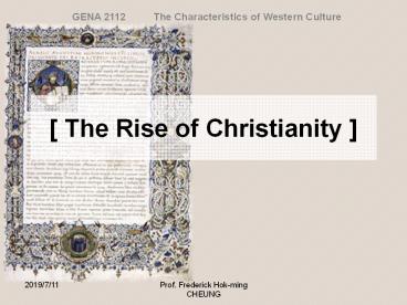 PPT – [%20The%20Rise%20of%20Christianity%20] PowerPoint presentation ...