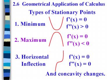 Types of Stationary Points presentation | free to download