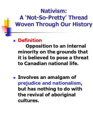 Nativism: A presentation | free to download