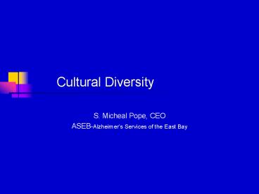 Cultural Diversity presentation | free to view