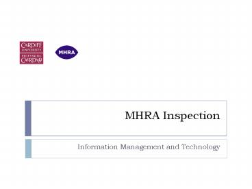 MHRA Inspection presentation | free to view