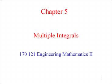 Multiple Integrals presentation | free to view