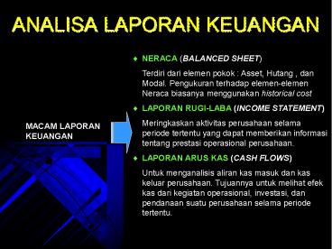 ANALISA LAPORAN KEUANGAN presentation | free to download