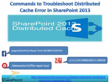 PPT – Commands to Troubleshoot Distributed Cache Error In SharePoint 2013 PowerPoint ...