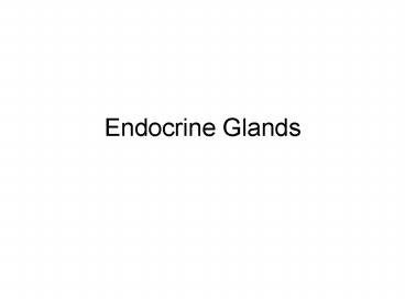 PPT – Endocrine Glands PowerPoint presentation | free to view - id ...