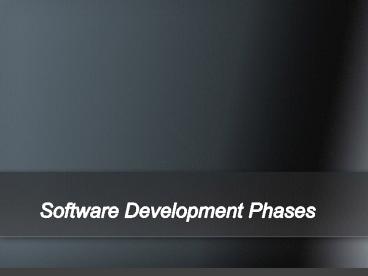 Software Development Phases presentation | free to download