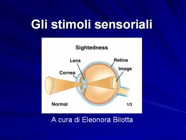 PPT – Gli stimoli sensoriali PowerPoint presentation | free to view ...