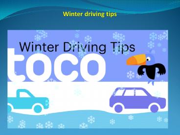 Winter driving tips presentation | free to download