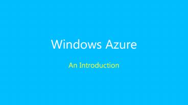 Microsoft Azure PPT presentation | free to download