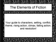 PPT – Elements of Fiction PowerPoint presentation | free to view - id ...