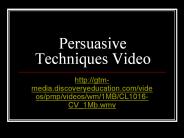 PPT – PERSUASIVE TECHNIQUES PowerPoint presentation | free to view - id ...