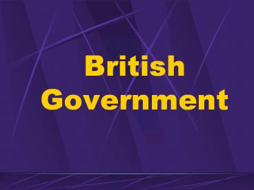 British Government presentation | free to view