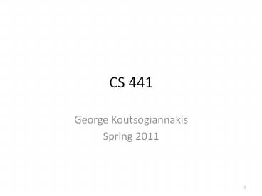 CS 441 presentation | free to download