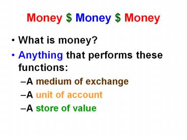 PPT – Money $ Money $ Money PowerPoint presentation | free to download ...