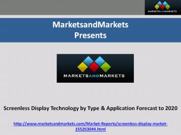 Screenless Display Technology presentation | free to download