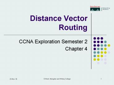 PPT – Distance Vector Routing PowerPoint presentation | free to view ...