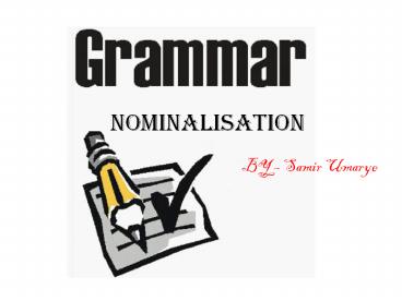 NOMINALISATION presentation | free to download