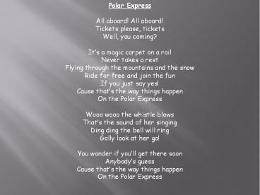 Polar Express presentation | free to download