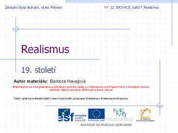 PPT – Realismus PowerPoint presentation | free to view - id: 7e7892-ZjBkY