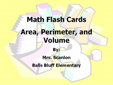 PPT – Math Flash Cards PowerPoint presentation | free to download - id ...