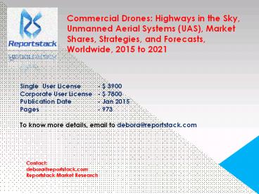 Commercial Drones: Highways in the Sky, Unmanned Aerial Systems (UAS ...
