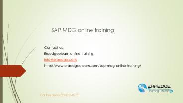 SAP MDG overview presentation | free to download