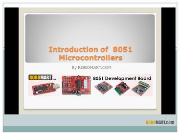 8051 Microcontroller -Robomart India presentation | free to download