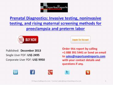 PPT – Prenatal Diagnostics Market - Invasive testing, noninvasive ...