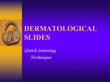 Dermatology for Medical Students presentation | free to download