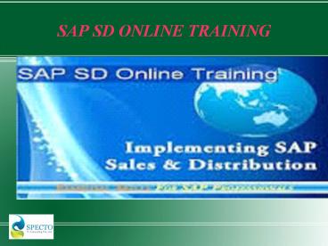 Sap SD Training Online presentation | free to download