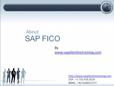 PPT – sap fico online training PowerPoint presentation | free to ...