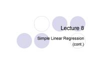 Simple Linear Regression presentation | free to download