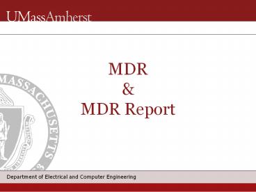 MDR presentation | free to download