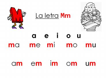 La letra Mm presentation | free to view