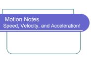 PPT – Speed, Velocity, and Acceleration PowerPoint presentation | free ...