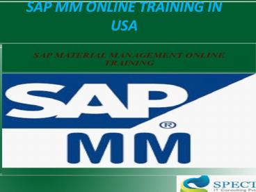 PPT – SAP MM ONLINE TRAINING IN USA PowerPoint presentation | free to ...
