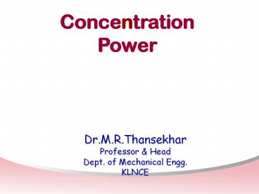 Concentration Power presentation | free to download