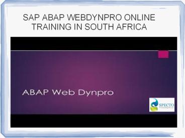 PPT – sap abap webdynpro online training in south africa PowerPoint ...