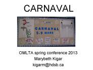 PPT – Le CARNAVAL et le MARDI GRAS. PowerPoint presentation | free to ...