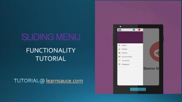PPT – Sliding Menu Tutorial PowerPoint presentation | free to download ...
