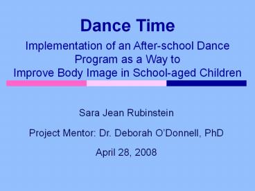 PPT – Dance Time Implementation of an After-school Dance Program as a ...