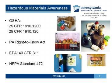 Hazardous Materials Awareness presentation | free to download