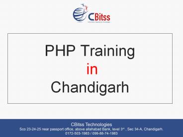PPT – PHP training in Chandigarh PowerPoint presentation | free to ...