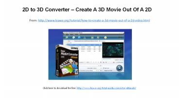 PPT – 2d to 3d converter – create a 3d movie out of a 2d PowerPoint ...