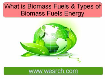 What is Biomass Fuels & Types of Biomass Fuels Energy presentation ...